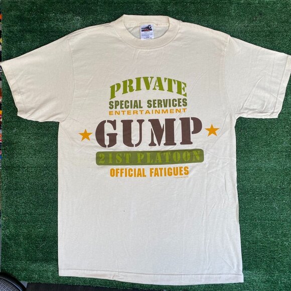 Tultex | Shirts | Vintage 9s Forrest Gump Shirt Military Uniform Movie ...